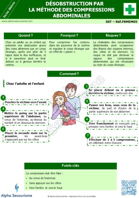 Fiche Mémo SST - Alpha Secourisme